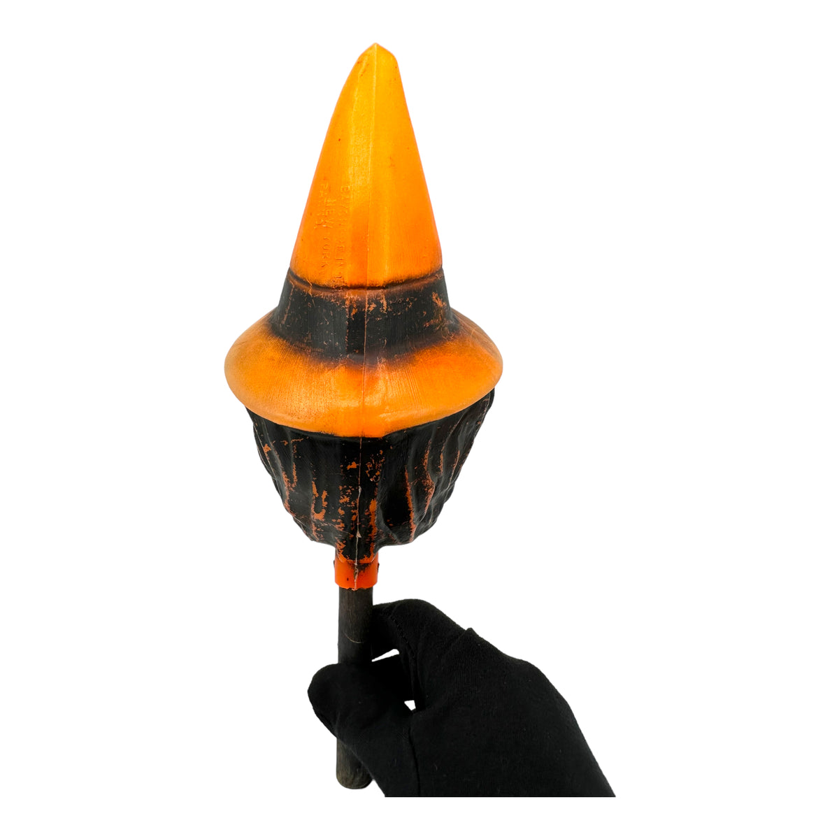 Vintage Halloween Bayshore Witch Blow Mold Rattle | Eerie Emporium
