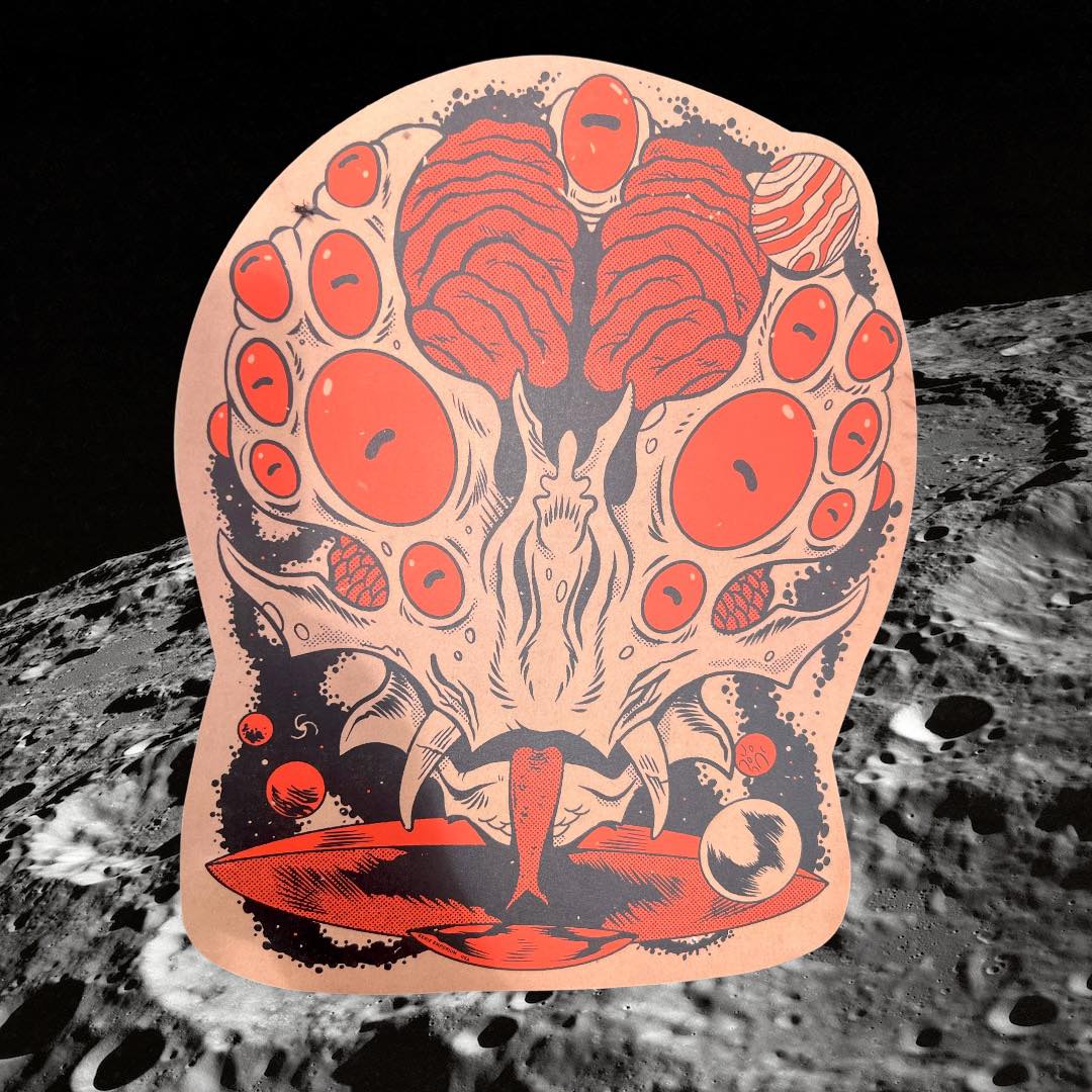 Alien Head Die Cut Set of 3 | Eerie Emporium