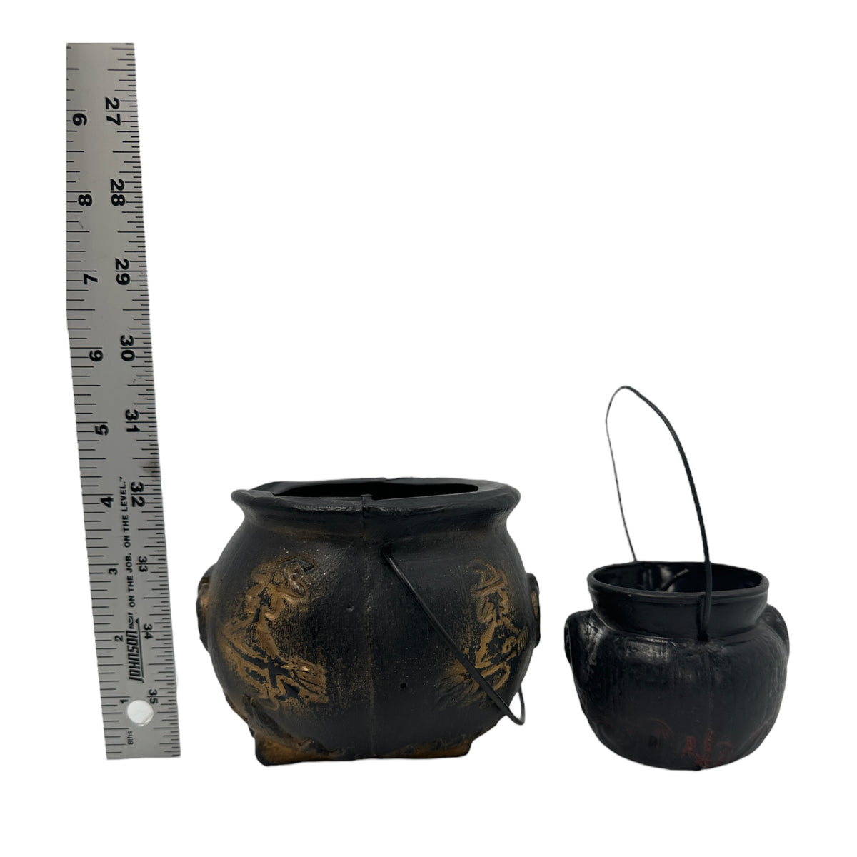 Vintage Halloween Witch Cauldron Buckets Set of 2 | Eerie Emporium