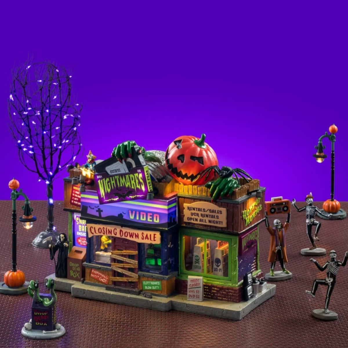 Nightmares Video Set 56667 | Lemax Spooky Town | Eerie Emporium