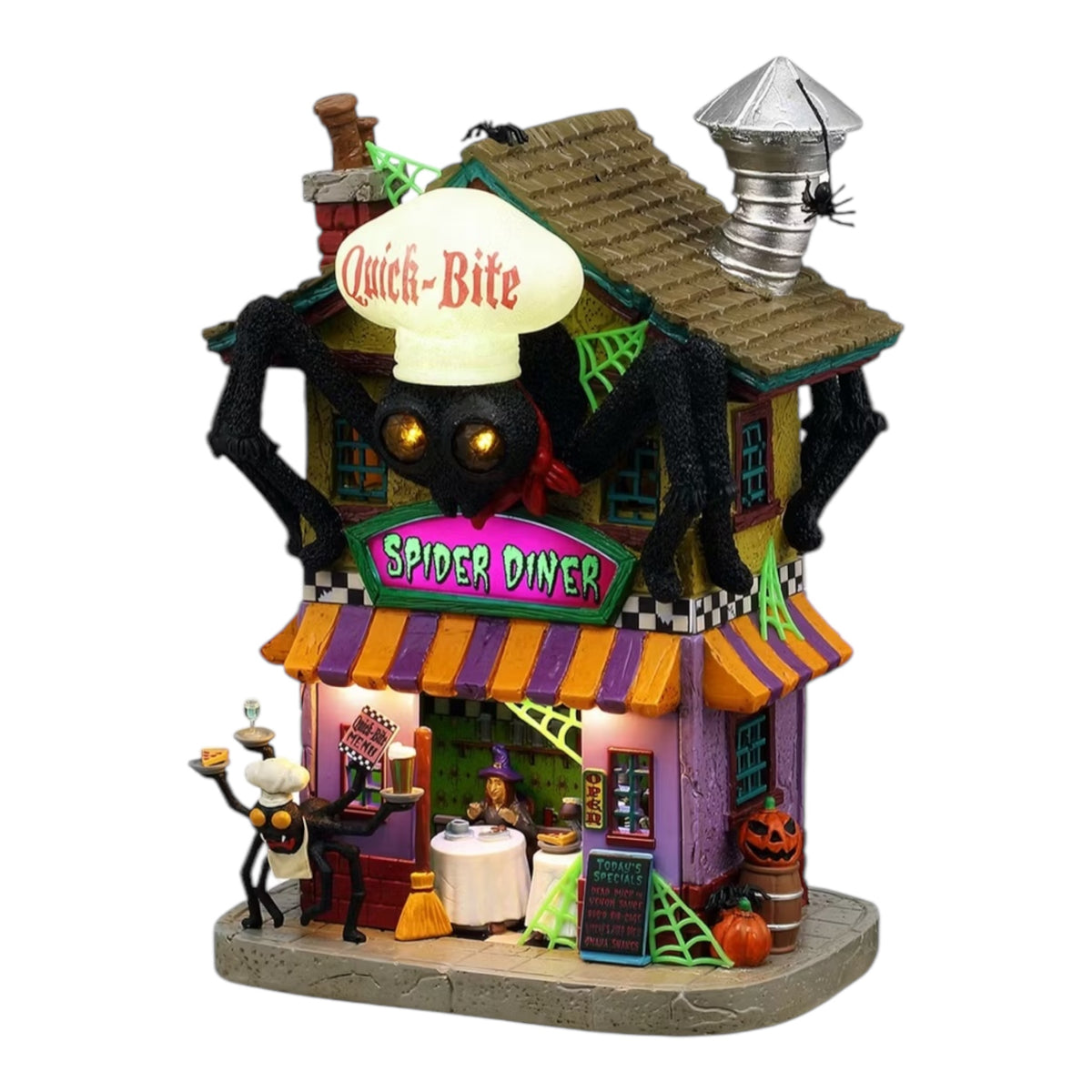 Quick-Bite Spider Diner 55295 | Lemax Spooky Town | Eerie Emporium