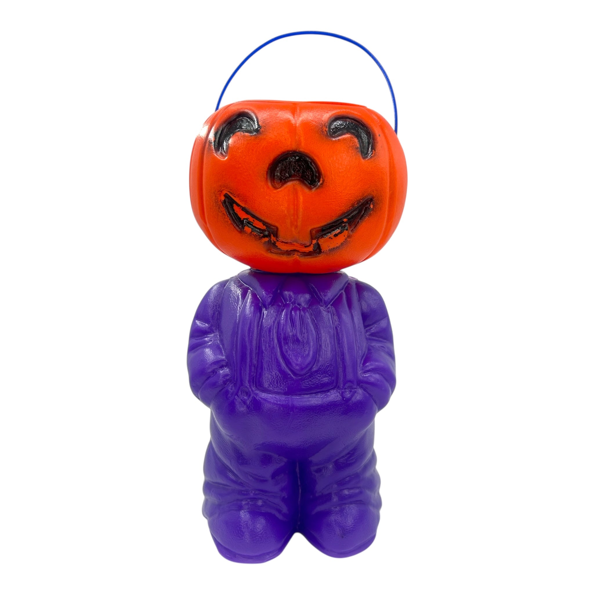 Vintage Halloween Pumpkin Head Candy Bucket 1990s | Eerie Emporium
