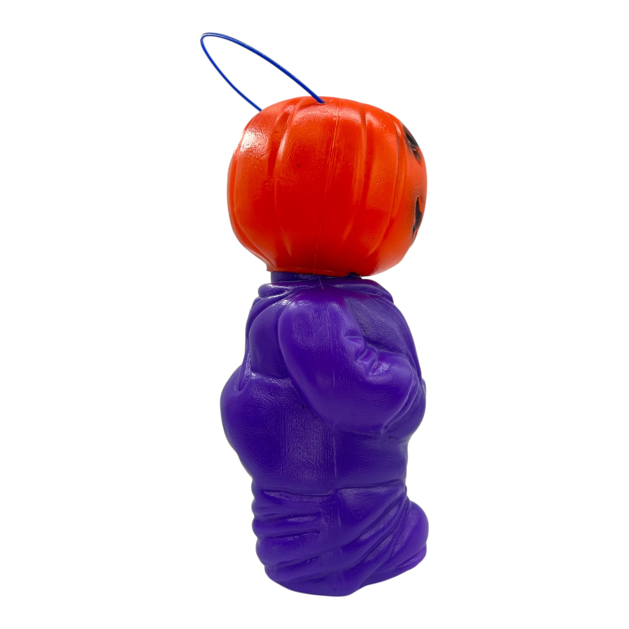 Vintage Halloween Pumpkin Head Candy Bucket 1990s | Eerie Emporium