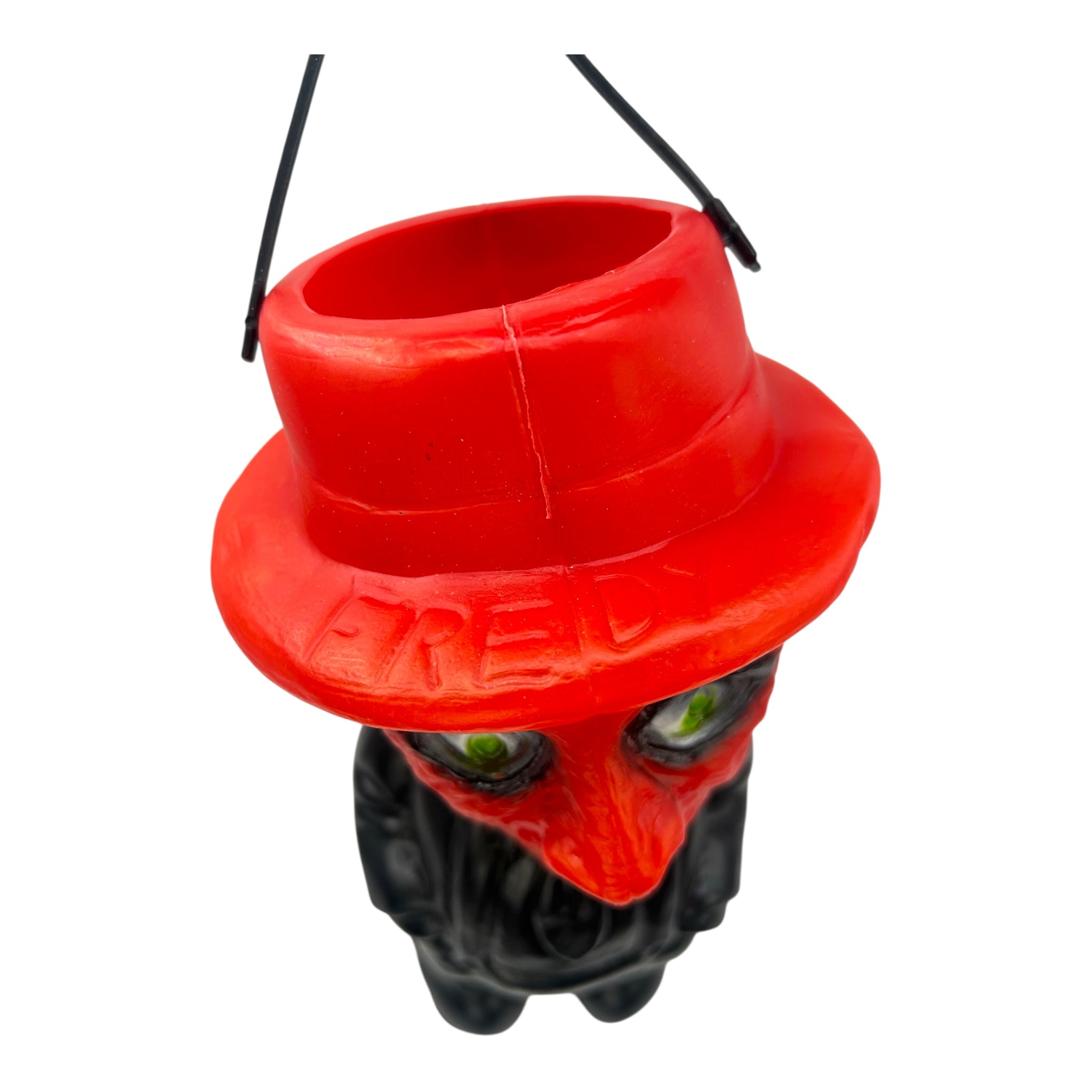 Vintage Halloween Freddy Krueger Blow Mold Candy Pail | Eerie Emporium