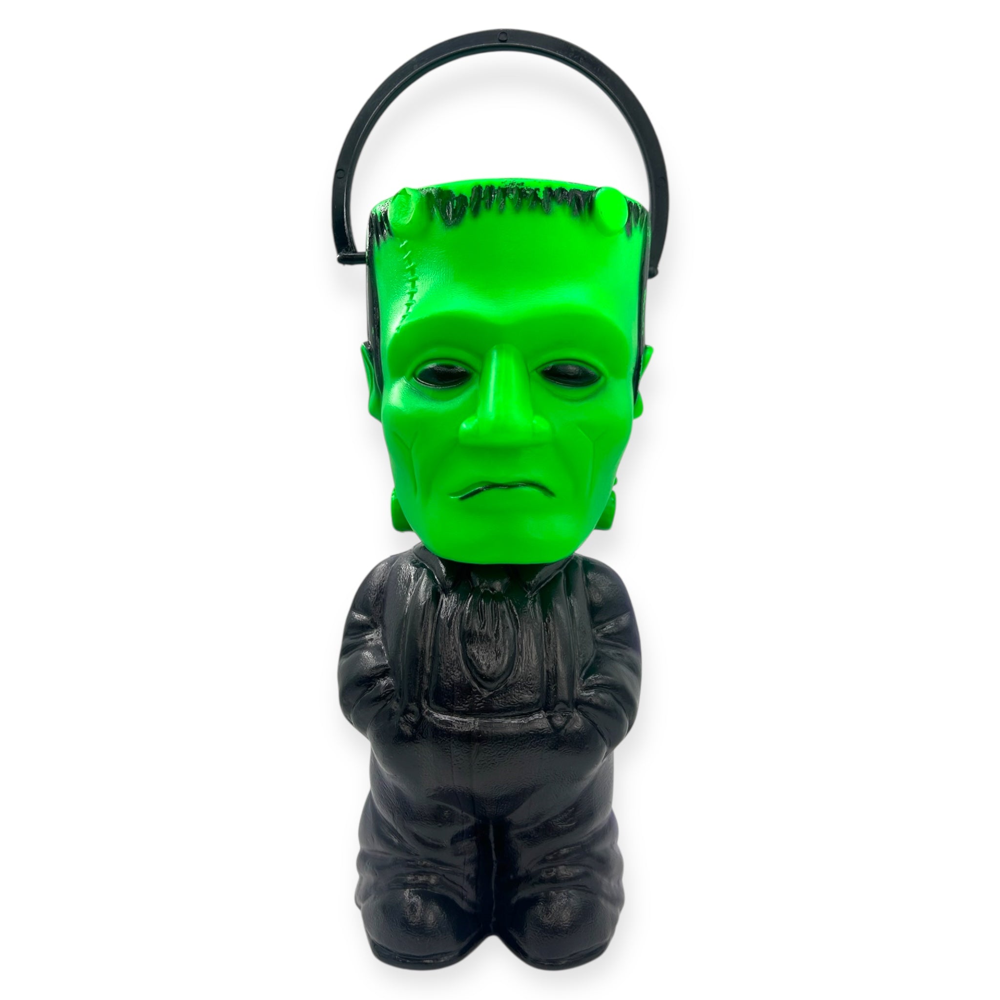 Vintage Halloween Frankenstein Blow Mold Candy Bucket | Eerie Emporium