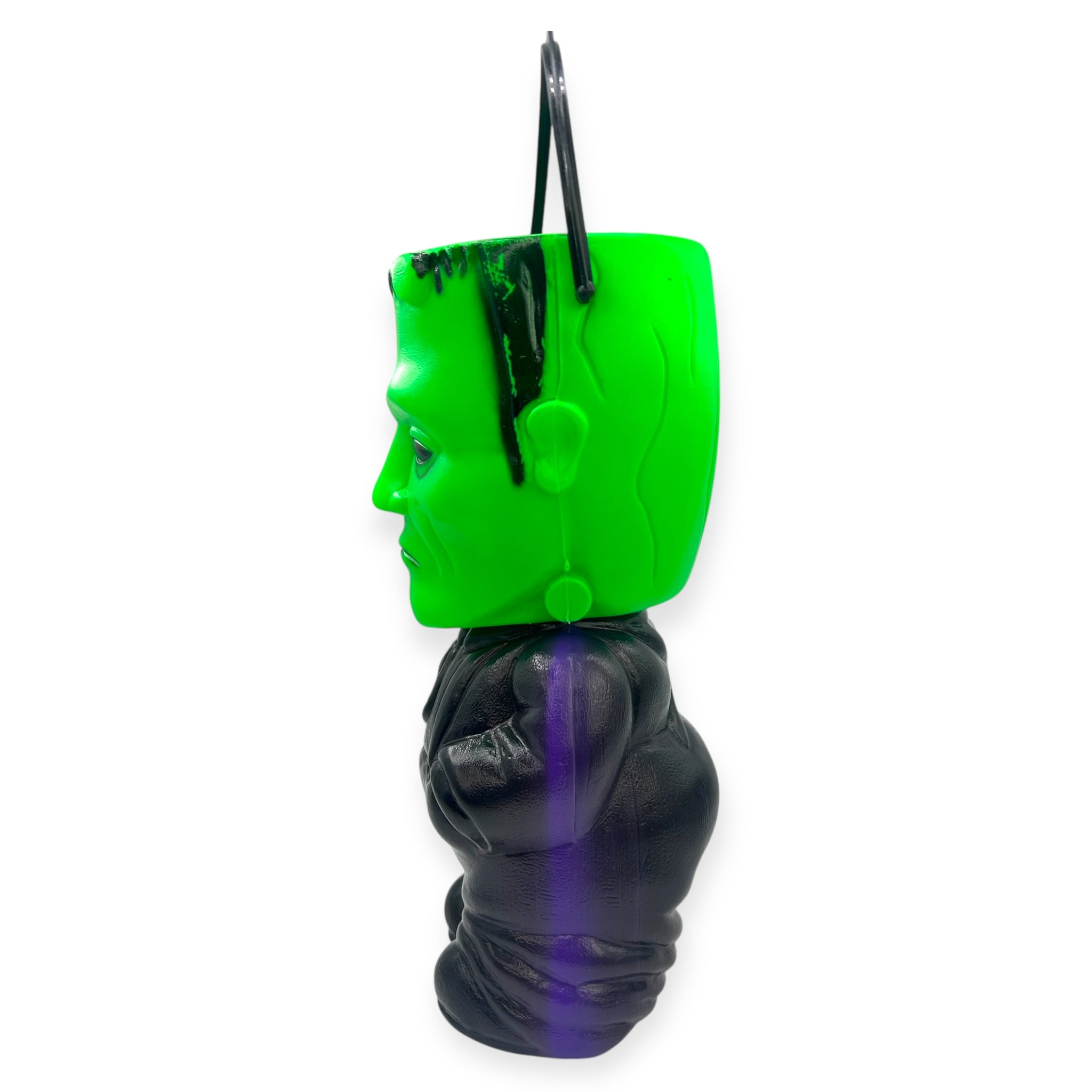 Vintage Halloween Frankenstein Blow Mold Candy Bucket | Eerie Emporium