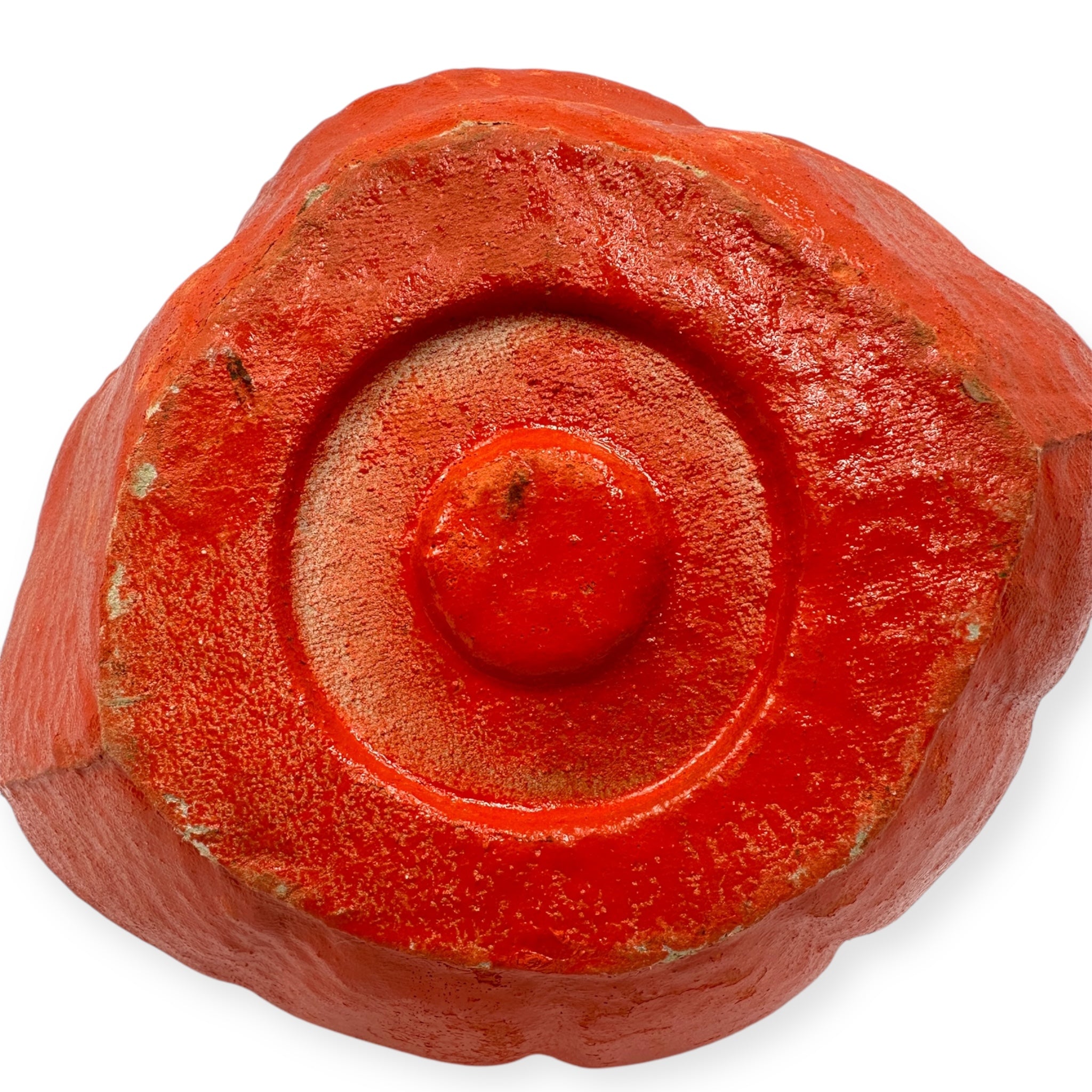 Vintage Halloween Pulp Paper Mache Orange Cat Lantern | Eerie Emporium