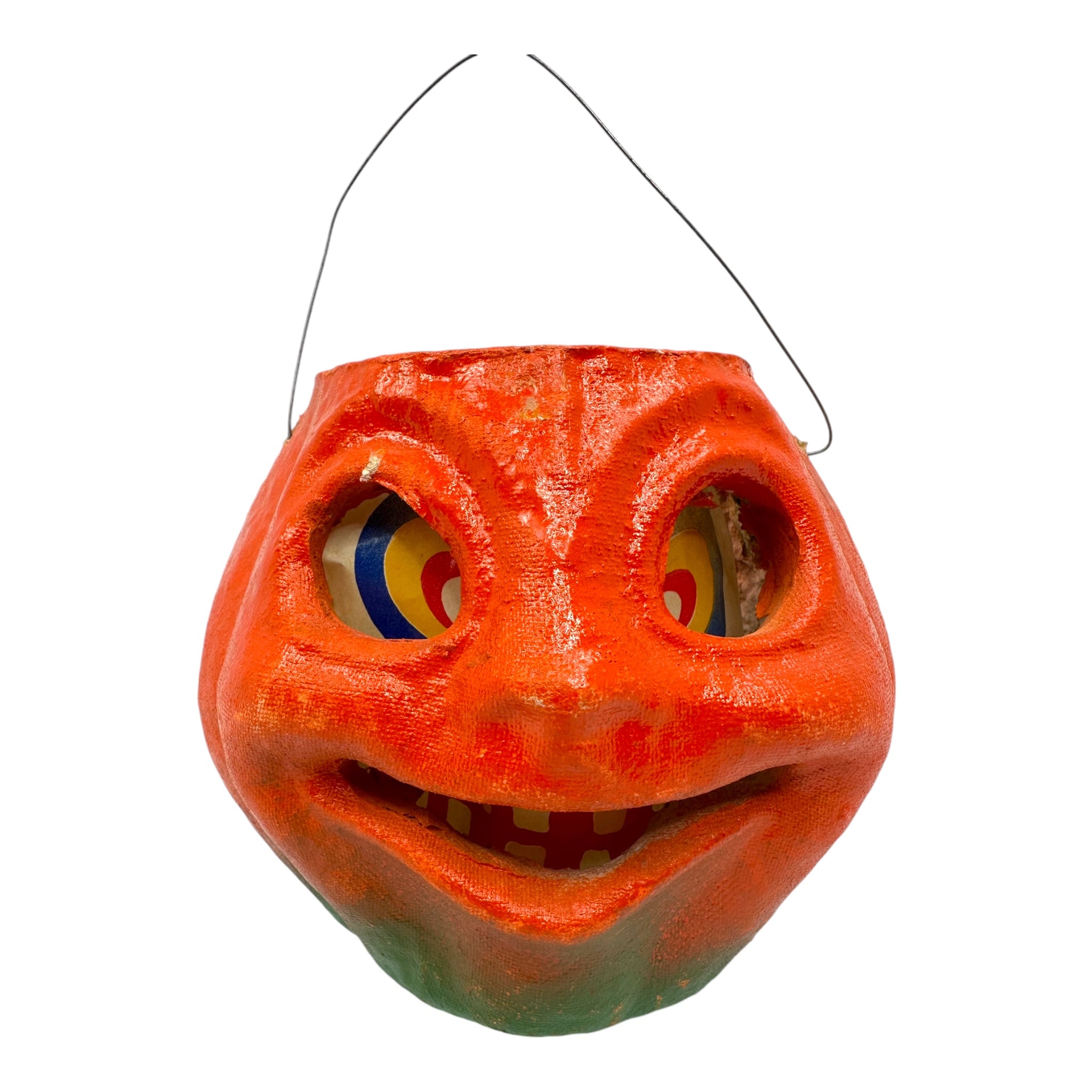 Vintage Halloween Pulp Paper Mache JOL + Face Insert | Eerie Emporium