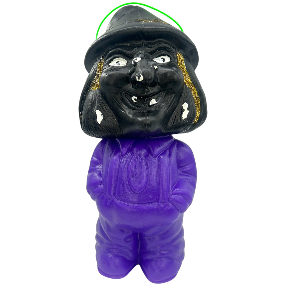 Vintage Halloween Witch Blow Mold Candy Bucket 1990s | Eerie Emporium