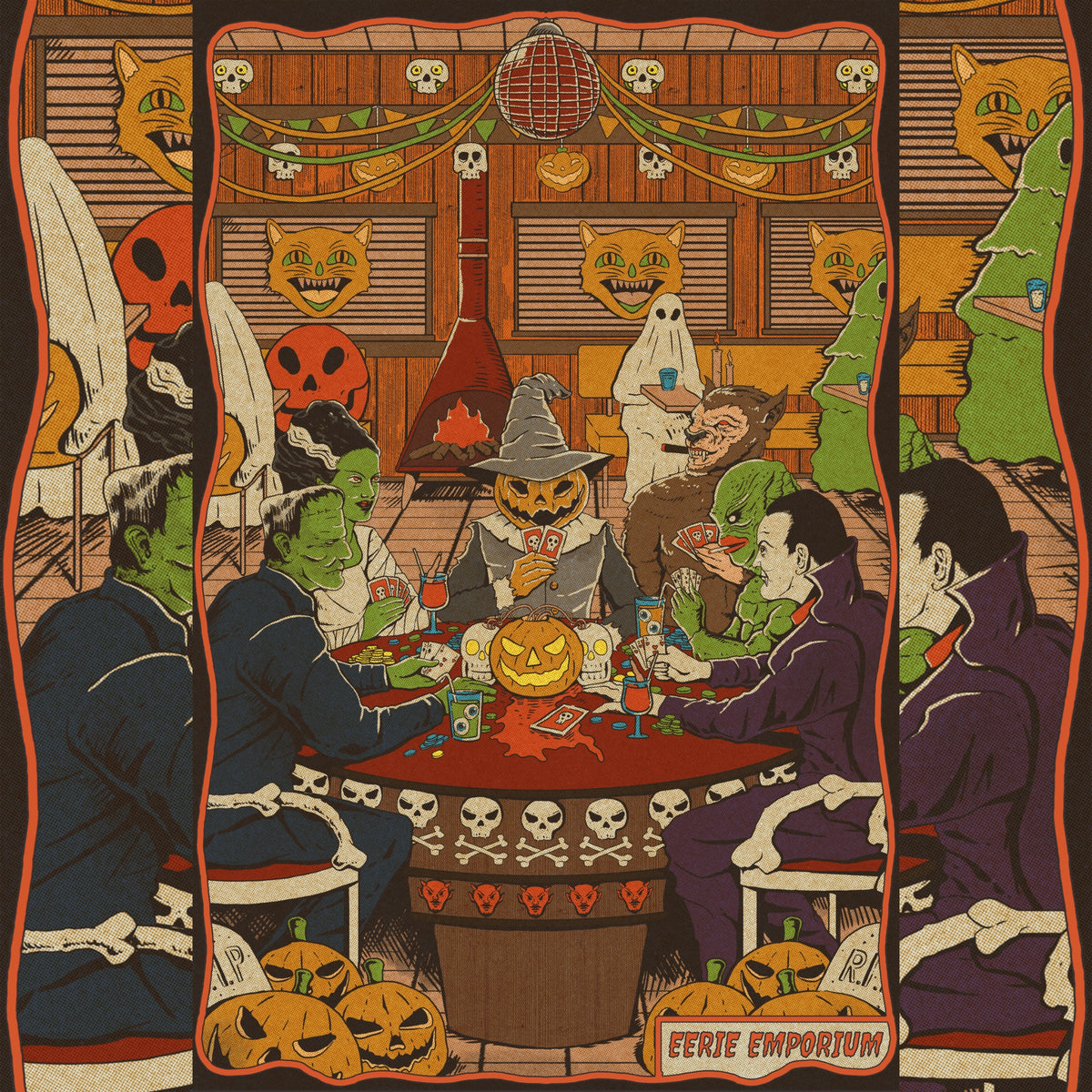 Petrifying Poker Monster Print | Eerie Emporium