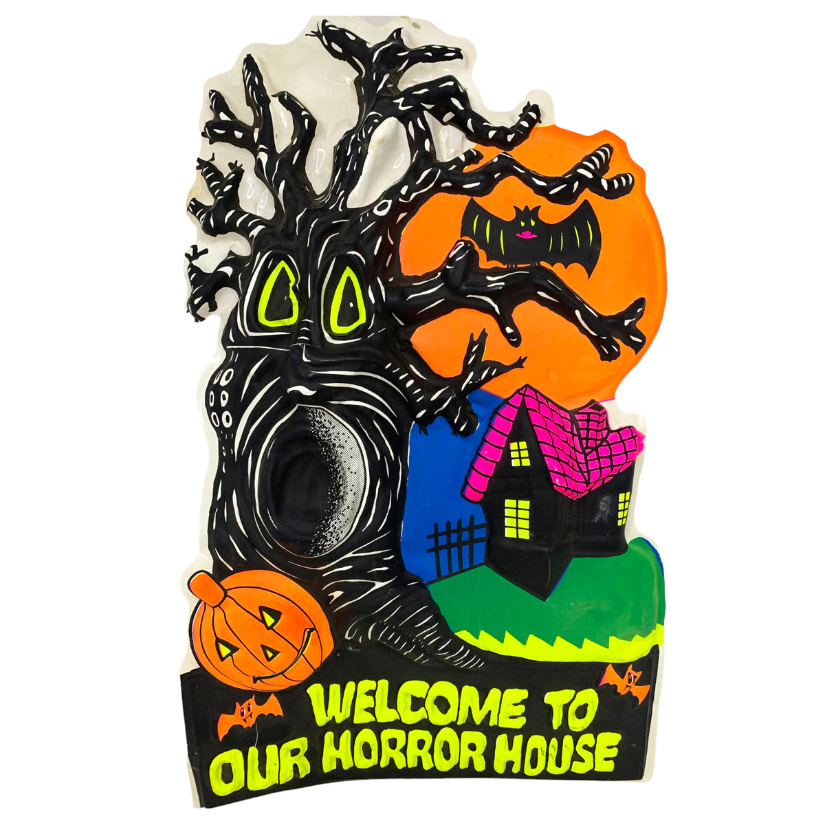 Vintage Halloween Vacuform Horror House Wall Plaque | Eerie Emporium