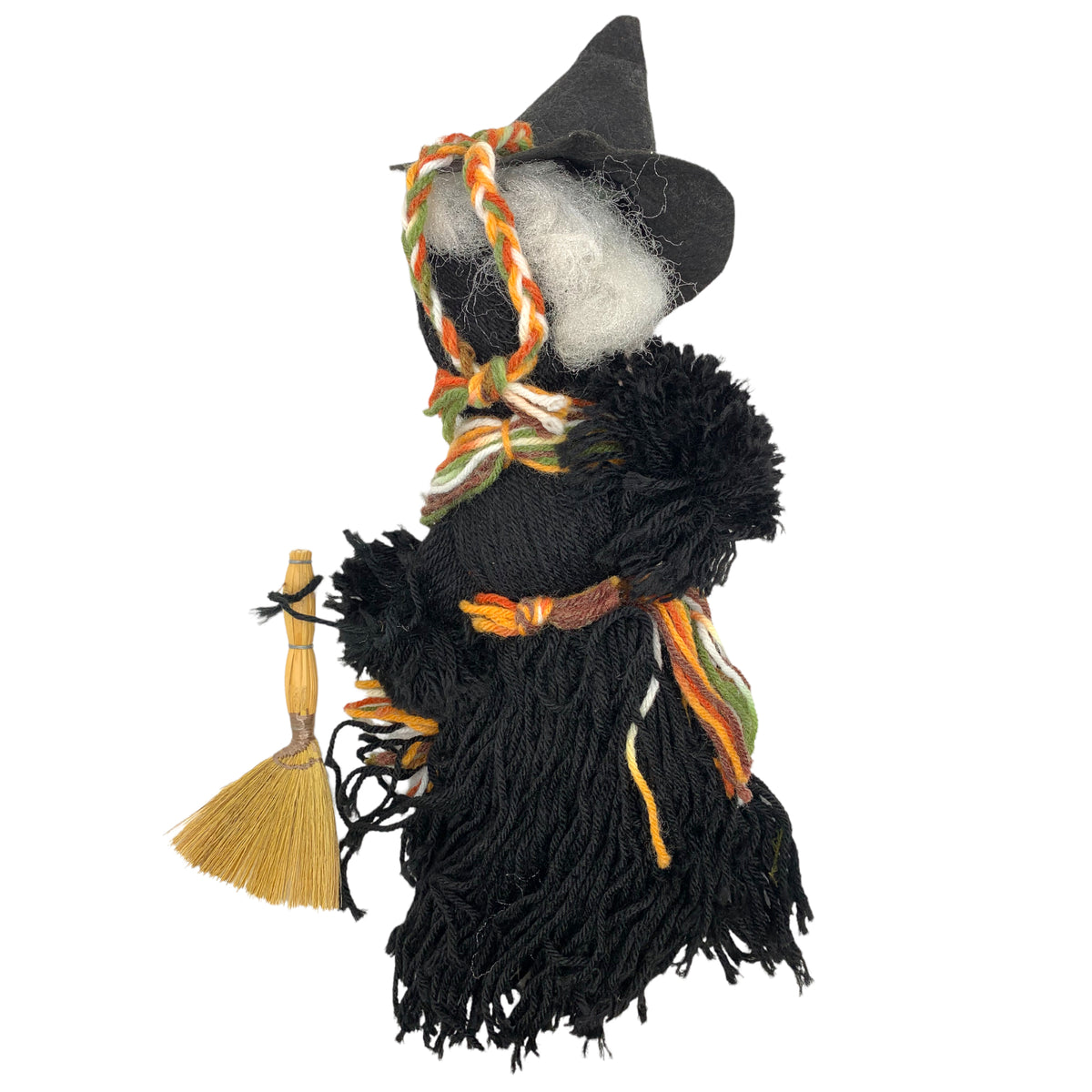 Vintage Halloween Folk Art Yarn Witch | Eerie Emporium