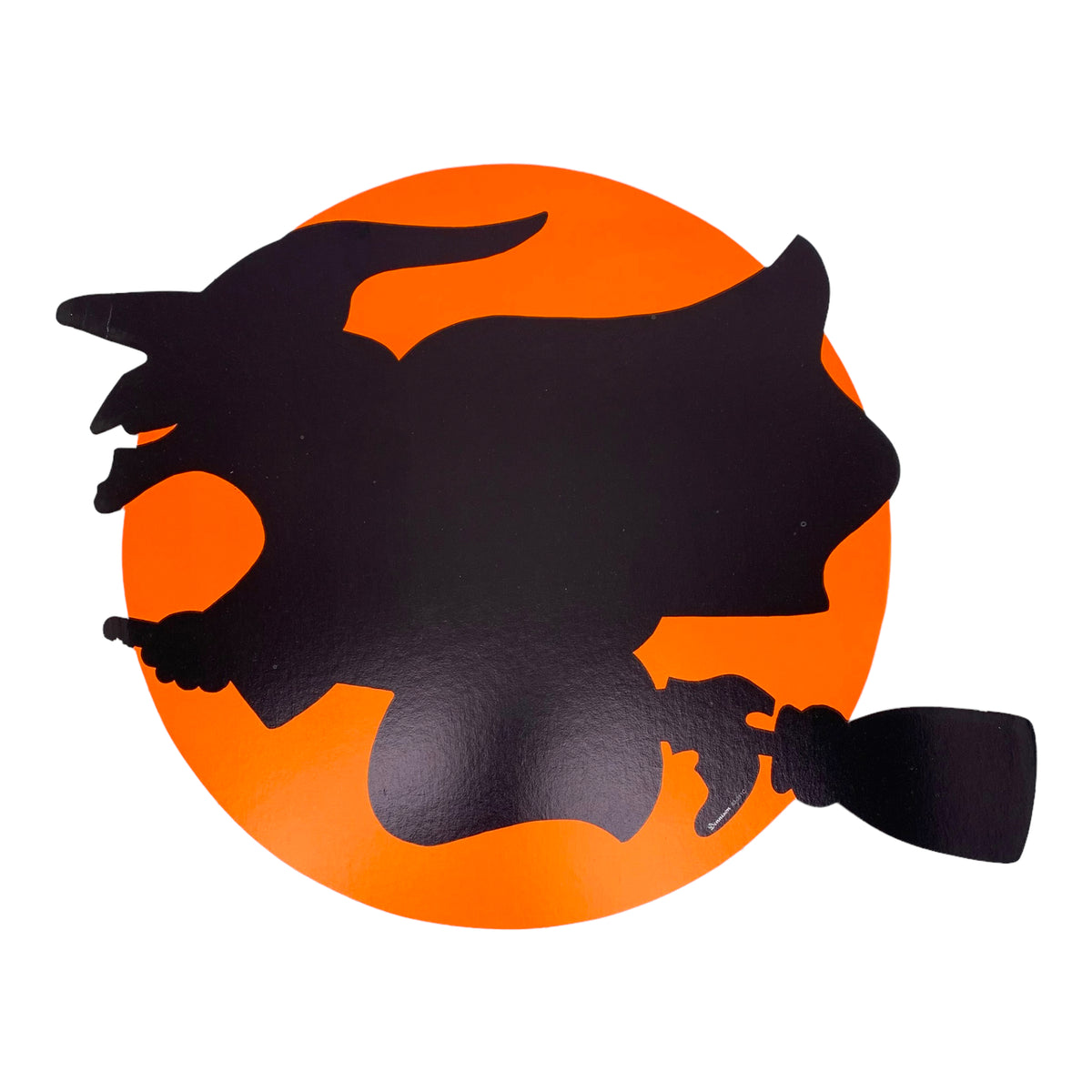 Vintage Halloween Dennison Witch and Moon Die Cut | Eerie Emporium