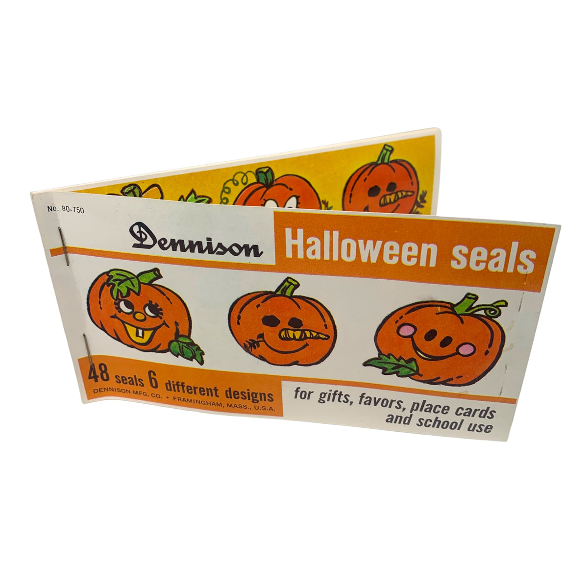 Vintage Halloween Dennison Jack O' Lantern Seals | Eerie Emporium