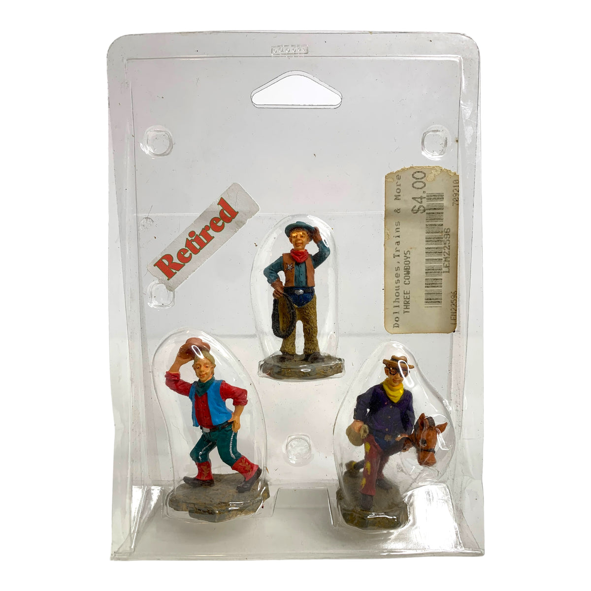 Three Cowboys 22596 | Retired Lemax Spooky Town | Eerie Emporium